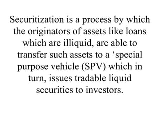 Securitization of debts | PPTX