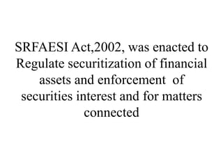 Securitization of debts | PPTX