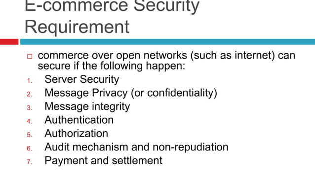 Security in E-commerce | PPTX