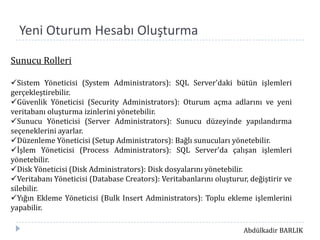 MSSQL Server Güvenlik (Security) | PPT