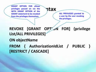 Security in Relational model | PPTX | Databases | Computer Software and ...