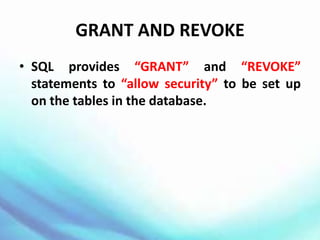Security in Relational model | PPTX | Databases | Computer Software and ...
