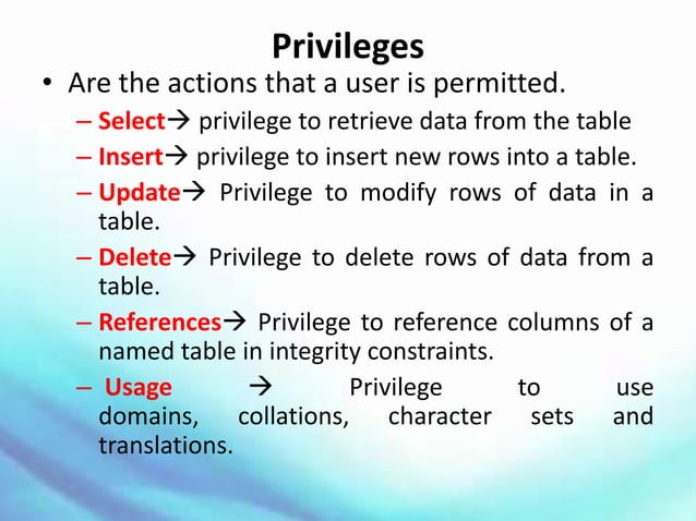 Security in Relational model | PPT
