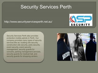 Security companies Perth | PPT
