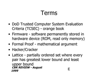 Security Architecture | PPT