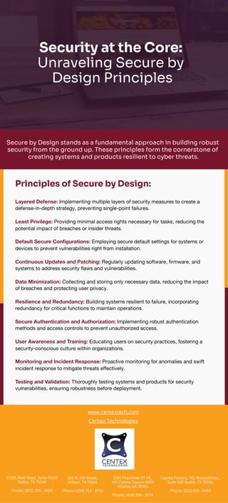 Security at the Core: Unraveling Secure by Design Principles | PDF