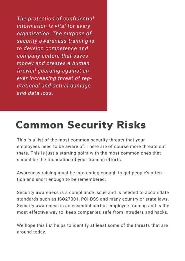 Security awareness-checklist 2019 | PDF