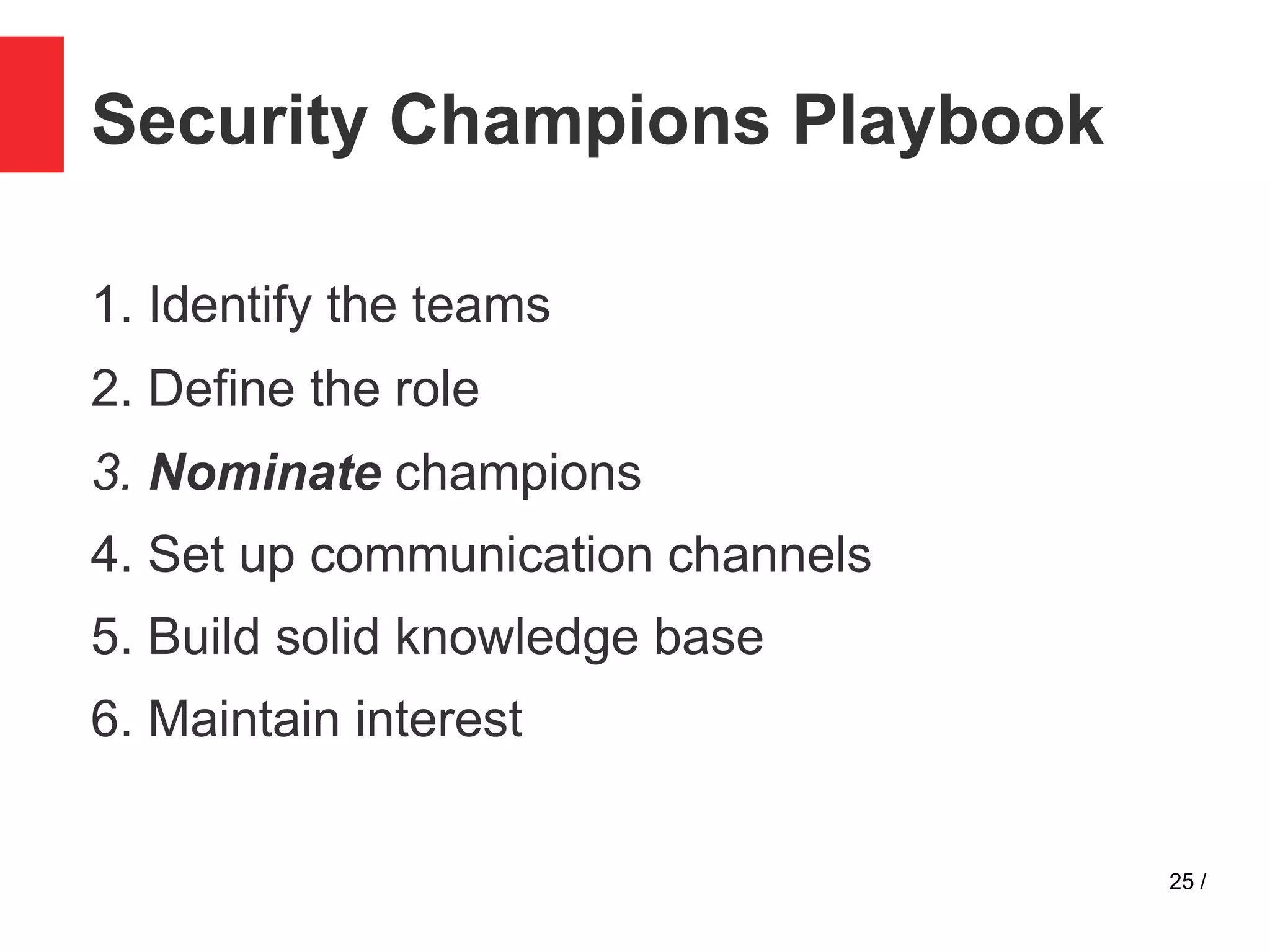 Security Champions - Introduce them in your Organisation | PPTX