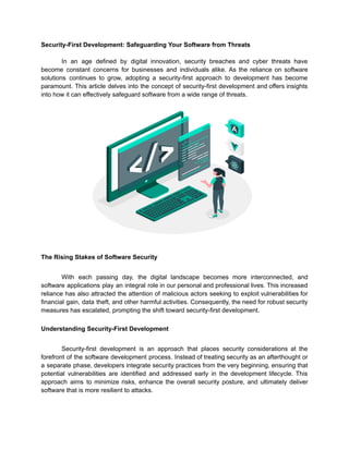 Security-First Development_ Safeguarding Your Software from Threats.pdf ...
