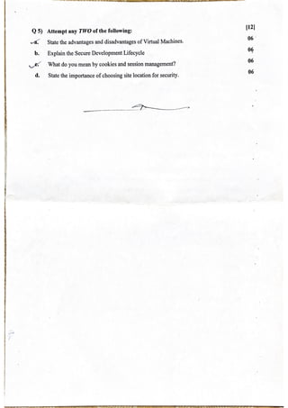 security-in-computing question paper 2023 | PDF