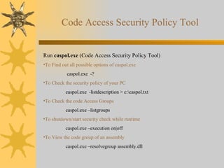 Security In .Net Framework | PPS
