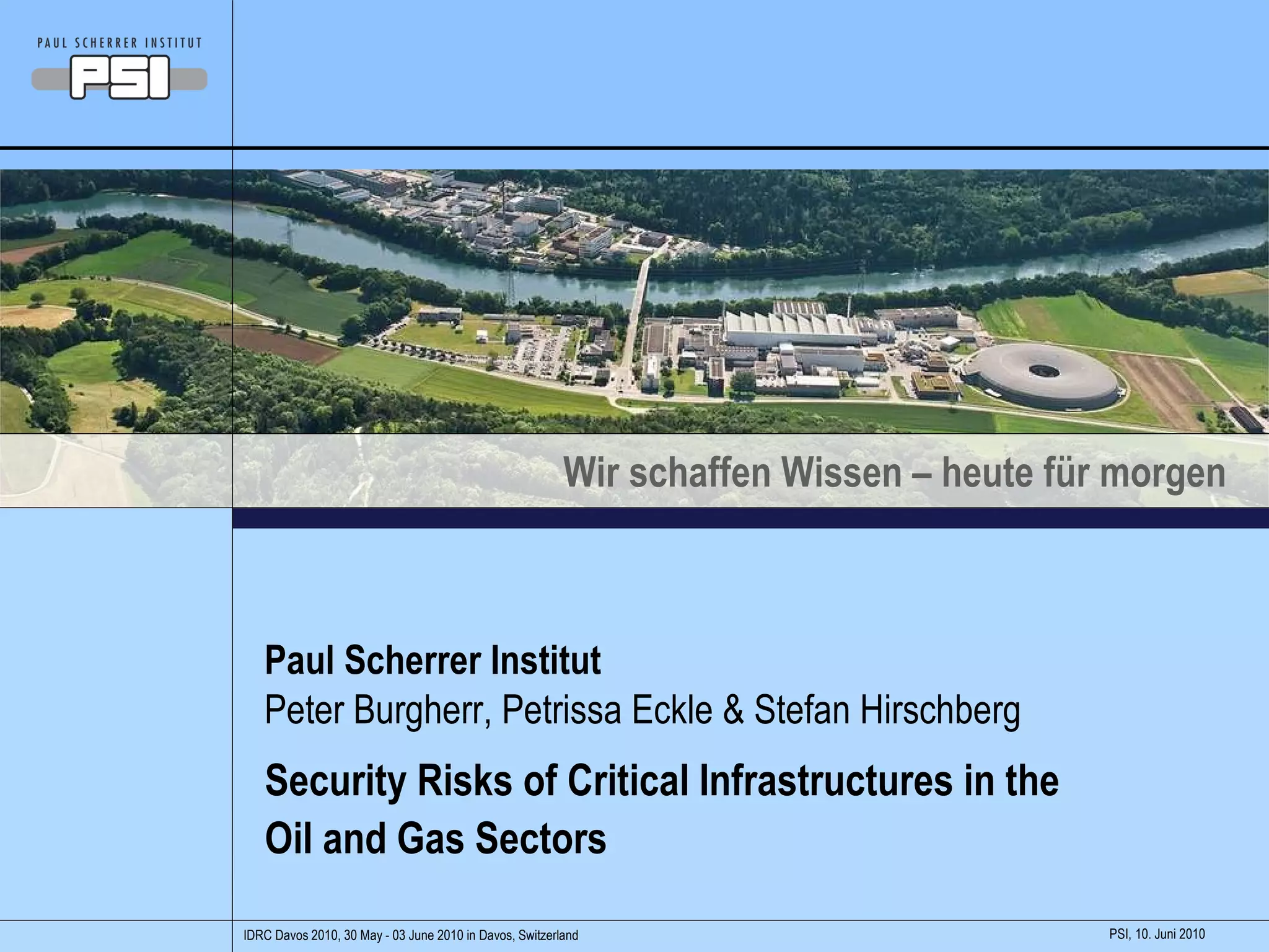 Security Risks of Critical Infrastructures in the Oil and Gas Sectors | PPT