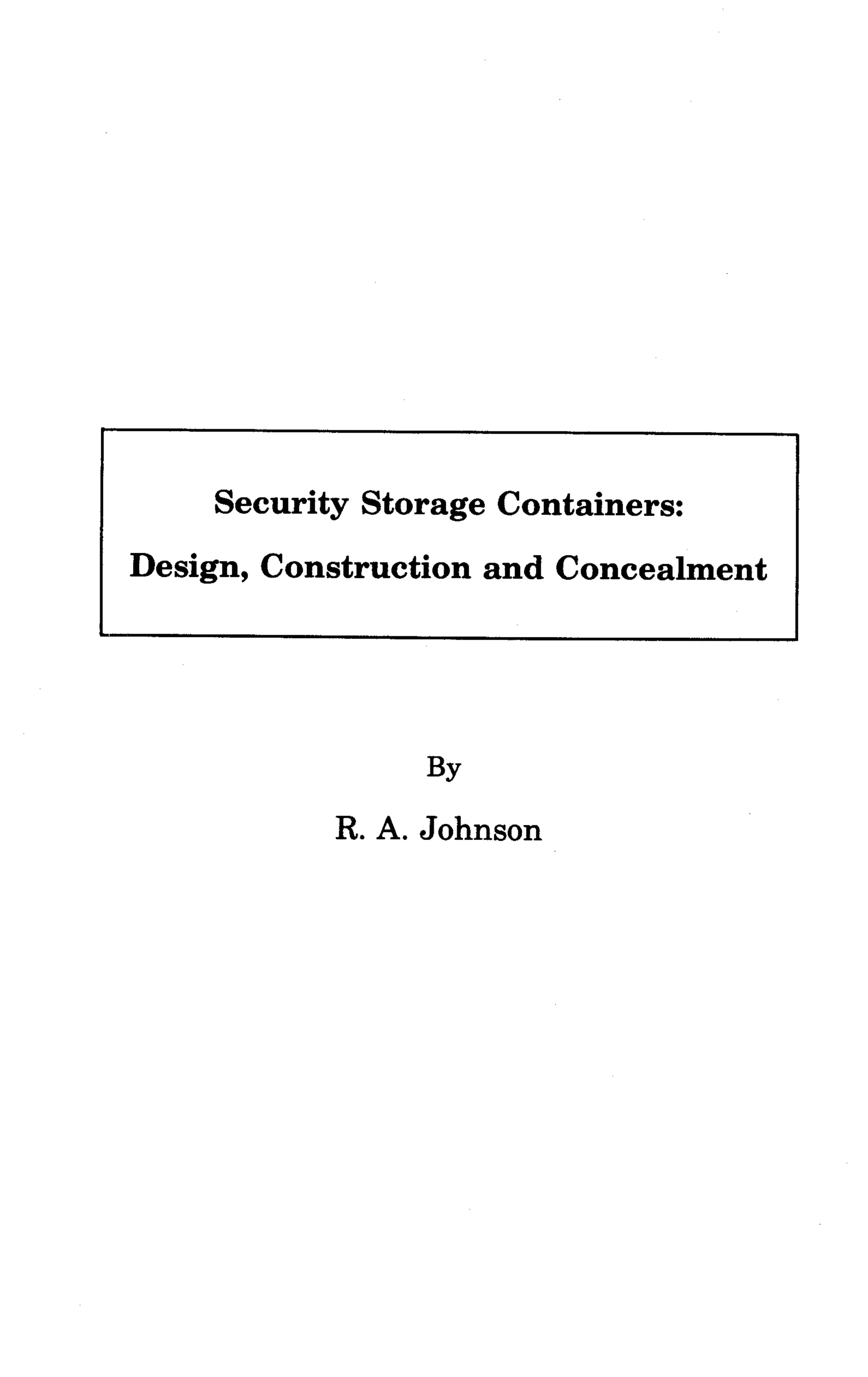 Security Storage Containers | PPT