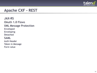 Apache CXF Security Solutions | PPT