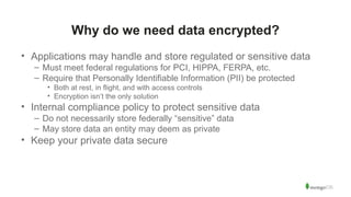 Webinar: Technical Introduction to Native Encryption on MongoDB | PPT