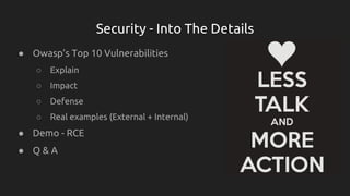 Let's talk Security | PDF | Web Development | Internet