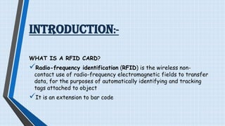 RFID BASED SECURITY ACCESS CONTROL SYSTEM | PPTX
