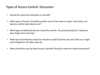 Security Access Control Requirements Gathering Pack | PPTX