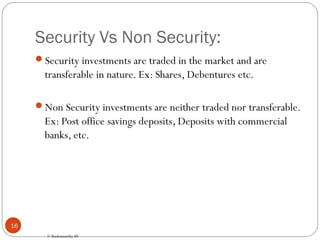 Security analysis and Portfolio Management | PPT
