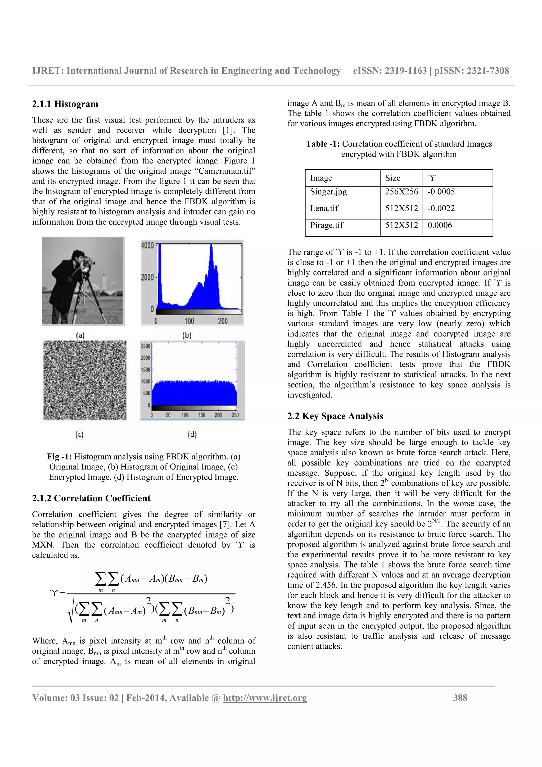 Security analysis of fbdk block cipher for digital | PDF