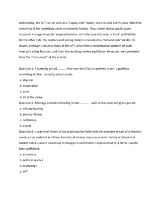 Security Analysis & Portfolio Management | DOCX | Stocks and Bonds ...