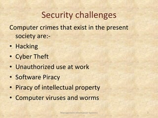 Security And Ethical Challenges | PPT