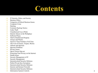 Security and ethical challenges in mis | PPT