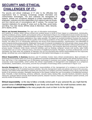 Security and ethical challenges of it | DOCX