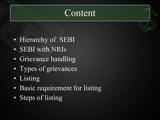 Security And Exchange Board (SEBI) | PPT