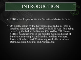 Security And Exchange Board (SEBI) | PPT
