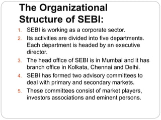 Security and exchange board of india act(sebi) | PPT