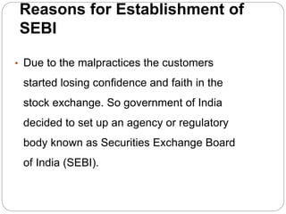 Security and exchange board of india act(sebi) | PPT