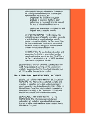 Security and freedom through encryption act (safe act) | PDF ...