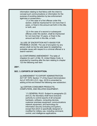 Security and freedom through encryption act (safe act) | PDF ...