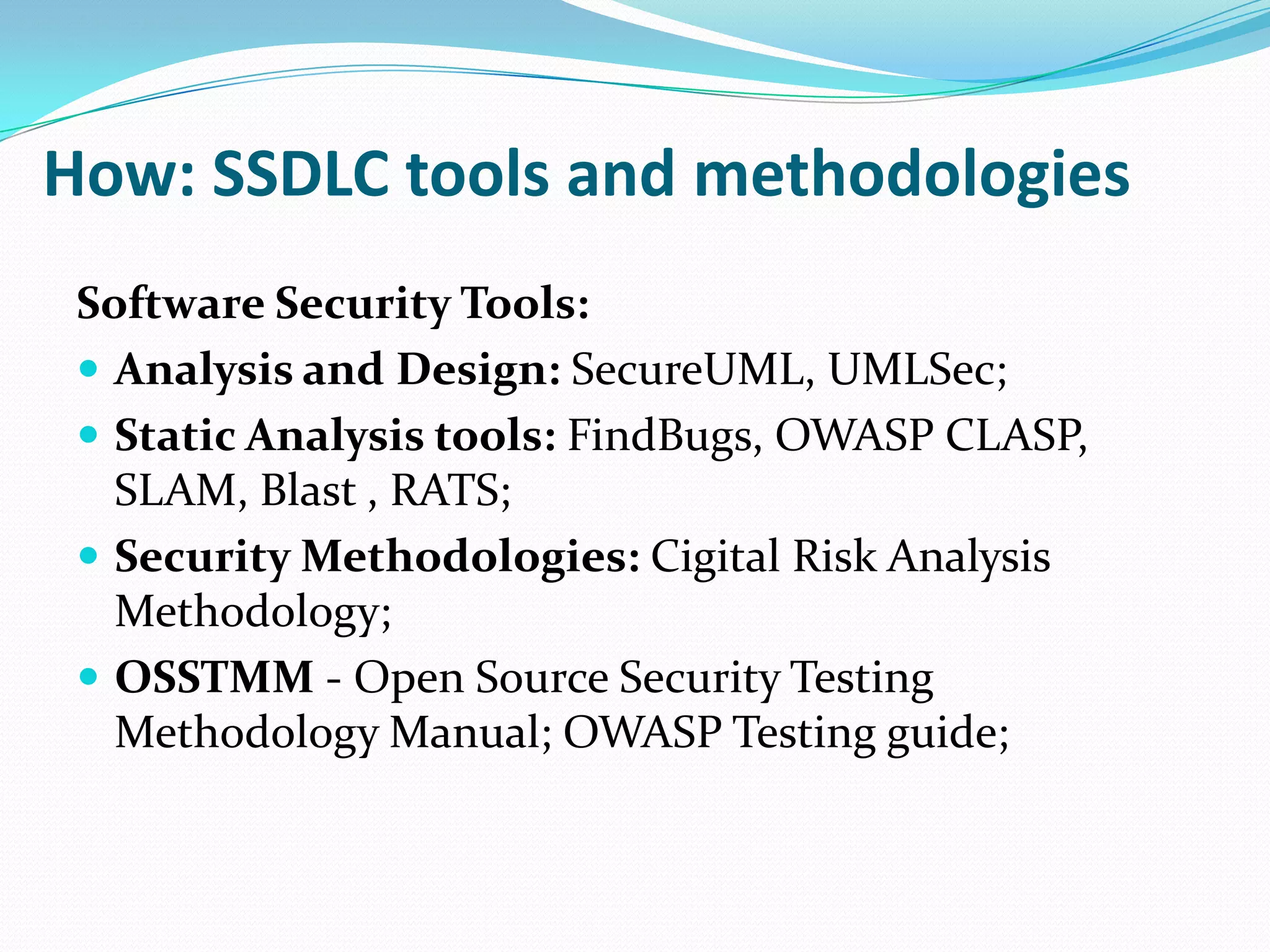 Information Security and the SDLC | PPTX