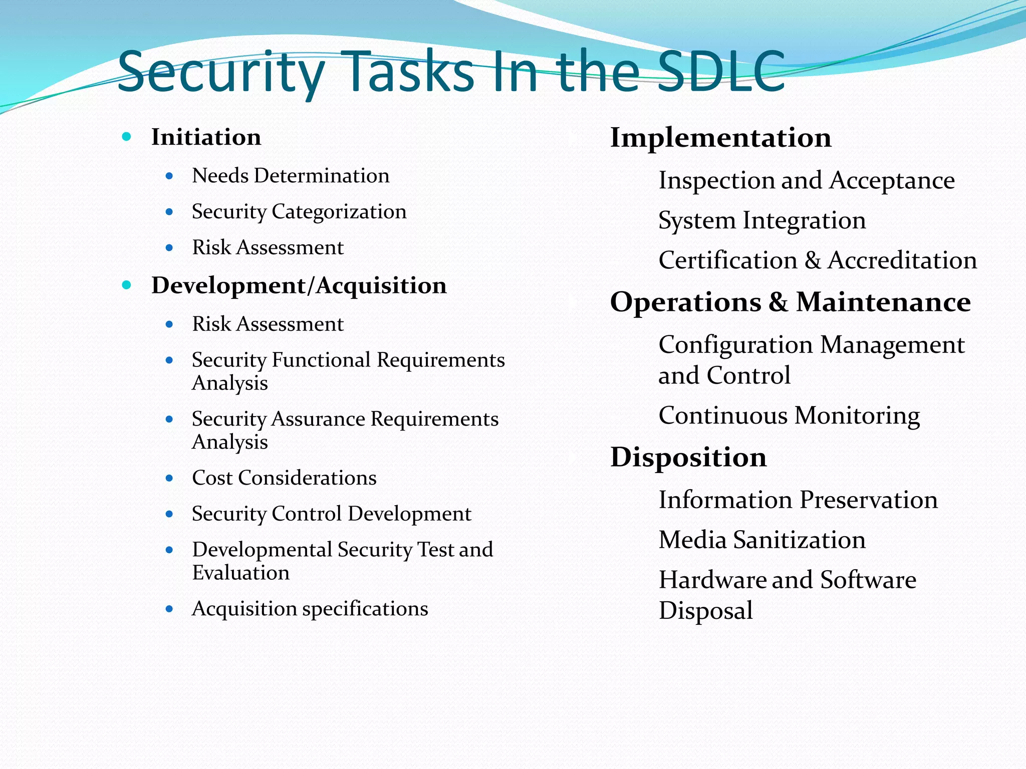 Information Security and the SDLC | PPTX