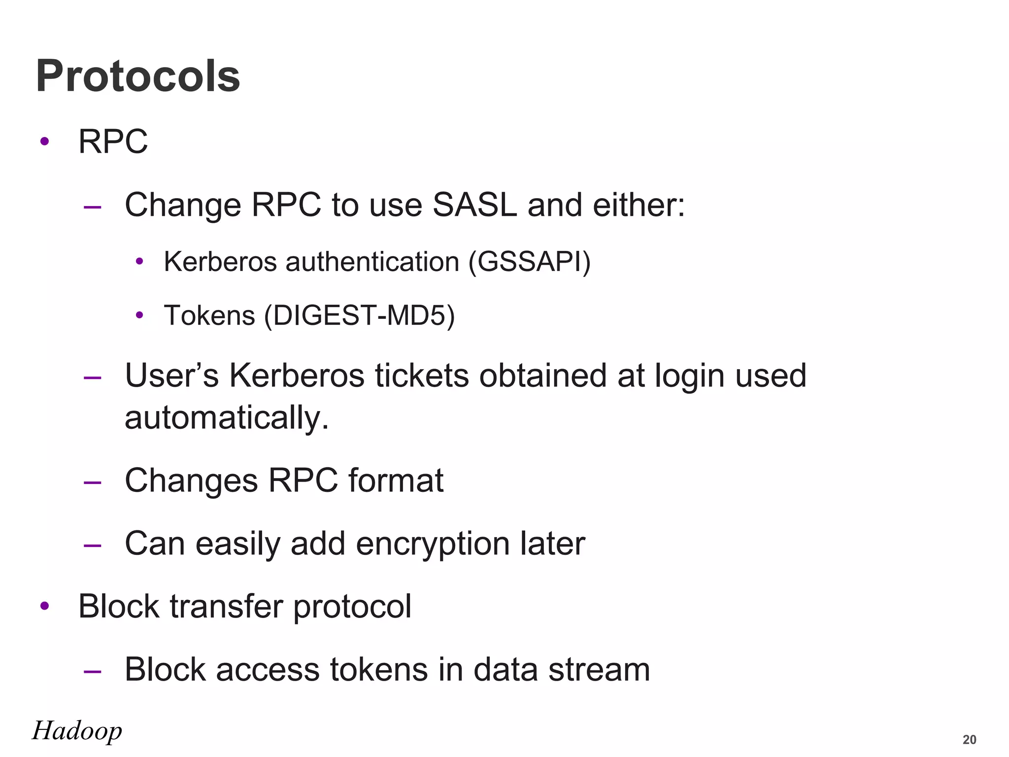 Hadoop Security Architecture | PPT