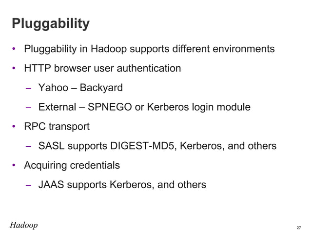 Hadoop Security Architecture