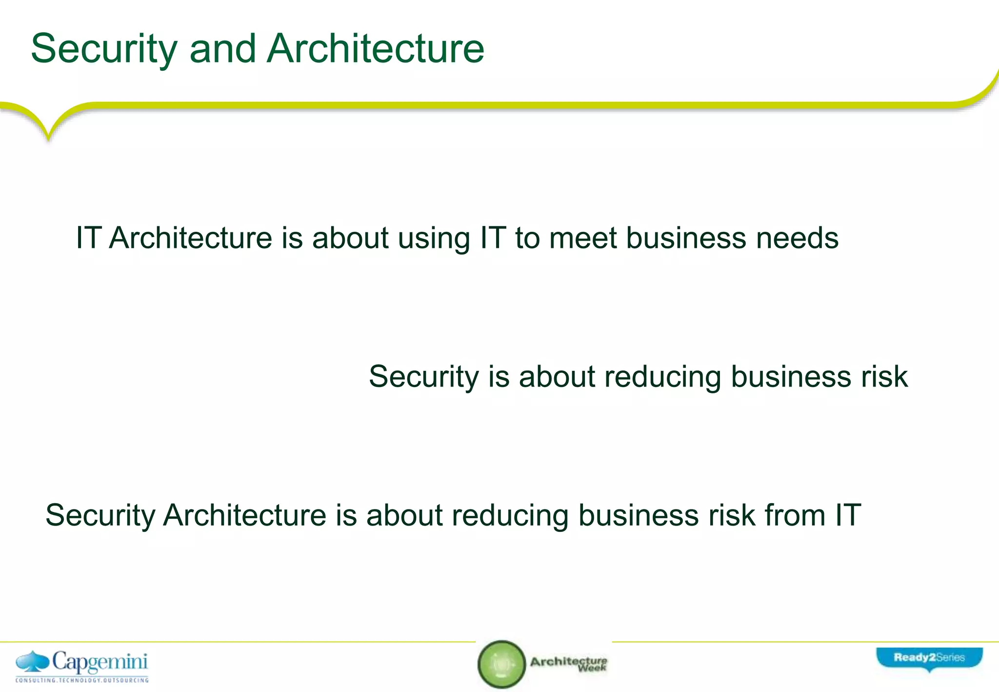 Security architecture frameworks | PPTX