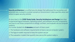 Security Architecture and Design - CISSP | PPTX