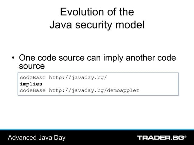 Security Architecture of the Java Platform (http://www.javaday.bg event ...