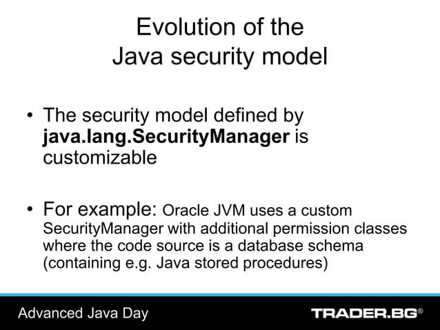 Security Architecture of the Java Platform (http://www.javaday.bg event ...