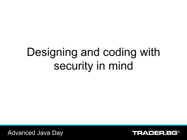 Security Architecture of the Java Platform (http://www.javaday.bg event ...