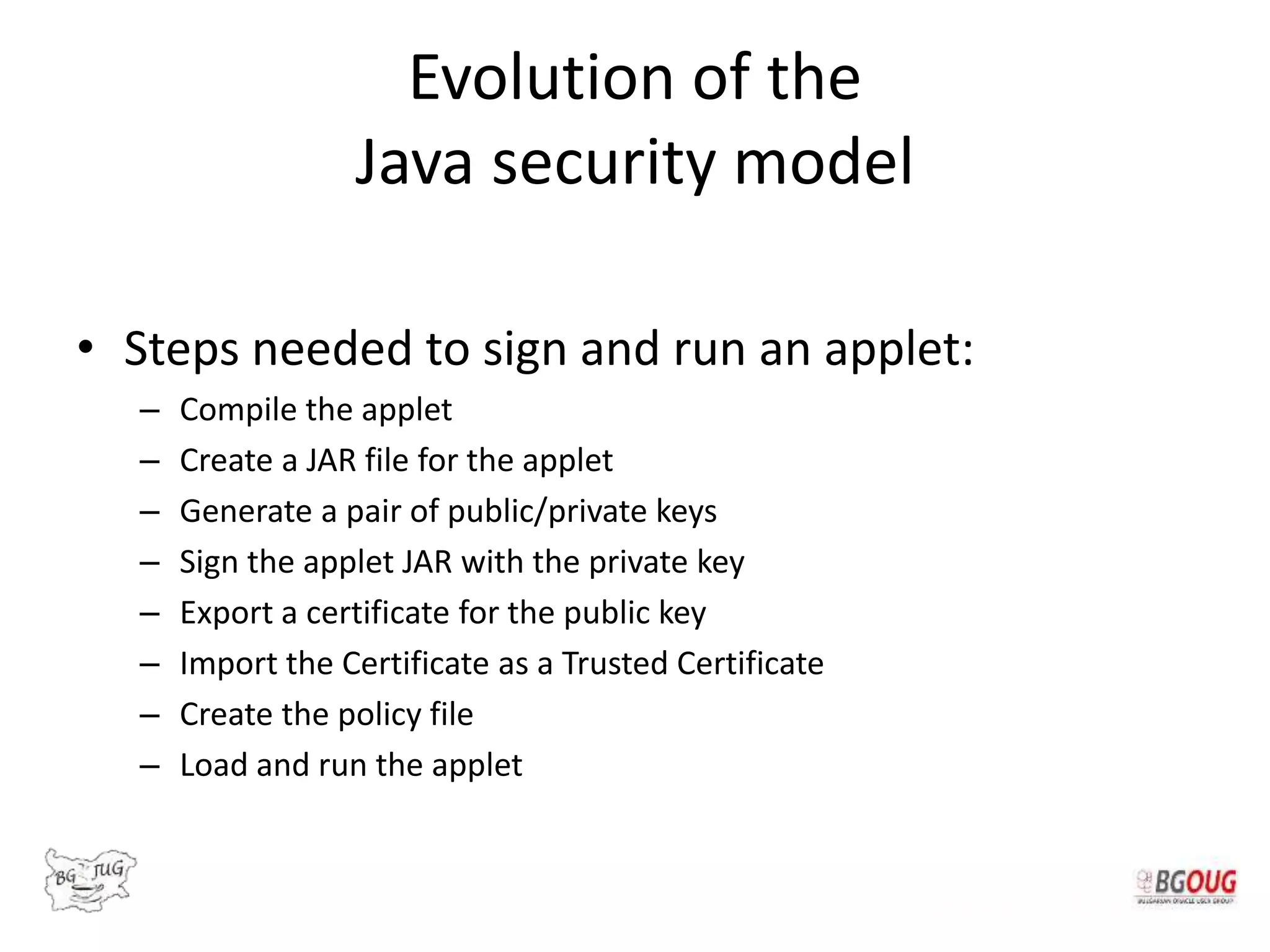 Security Architecture of the Java Platform (BG OUG, Plovdiv, 13.06.2015 ...