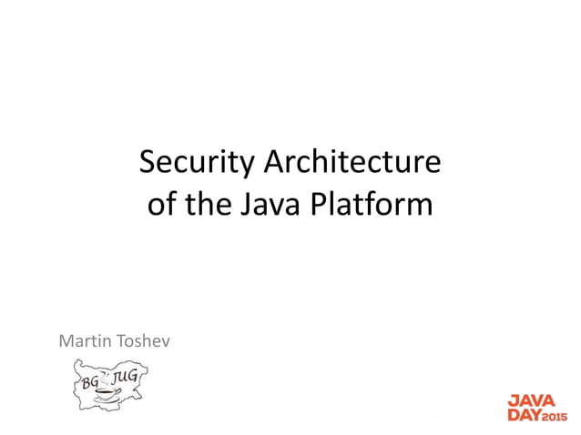 Security Аrchitecture of Тhe Java Platform | PPT