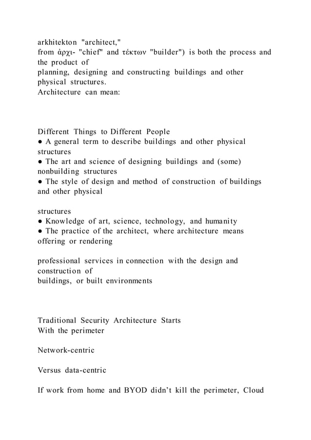 Security architecture principles isys 0575general att | PDF