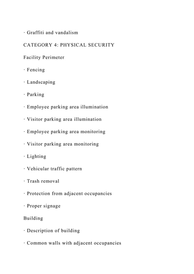 Security Assessment Checklist RecommendationsSEC400 Version 4.docx