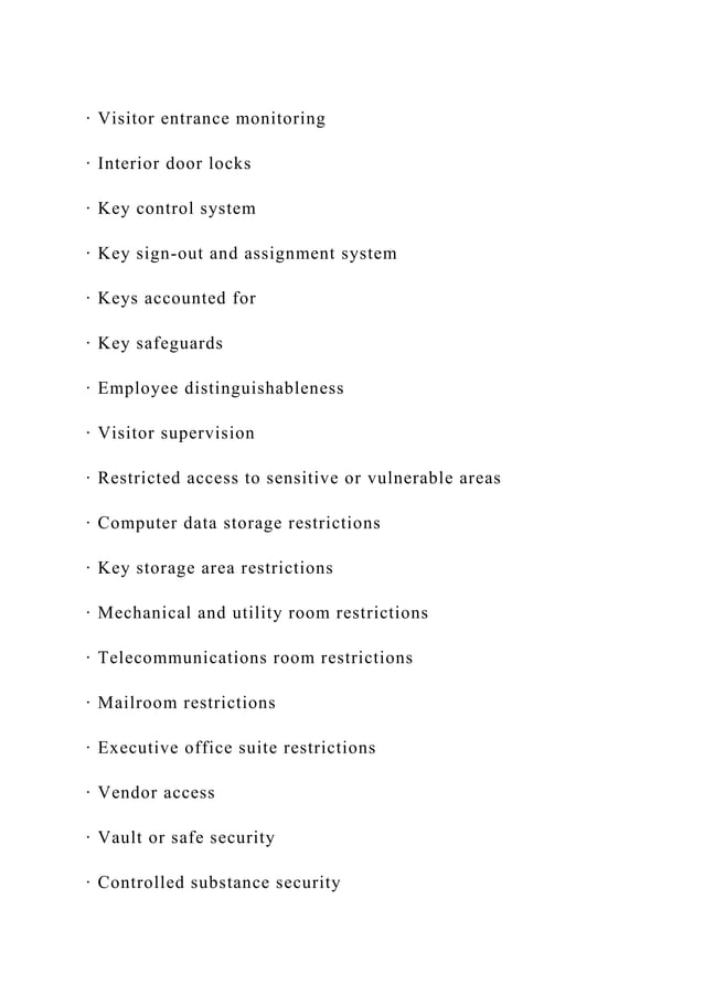 Security Assessment Checklist RecommendationsSEC400 Version 4.docx
