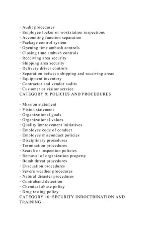 Security Assessment Checklist RecommendationsSEC400 Version 4.docx