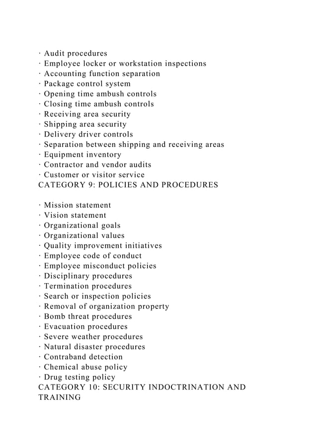Security Assessment Checklist RecommendationsSEC400 Version 4.docx